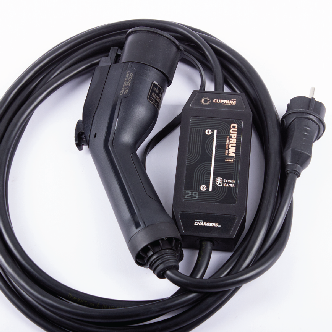 Cuprum Mini EV Charger – 3.5 kW, 16A, 5m Cable, Schuko Plug | Chargers.am