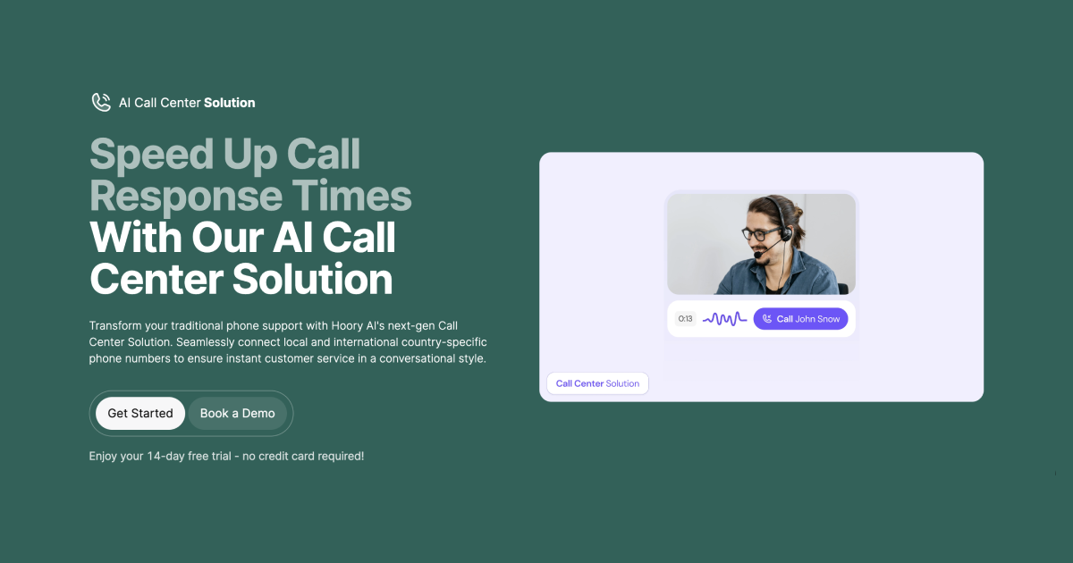 AI Call Center Solution for Enhanced Voice Support | Hoory AI